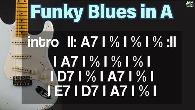 Funky Blues Groove I Гитарная минусовка Jam в тональности A 102 bpm