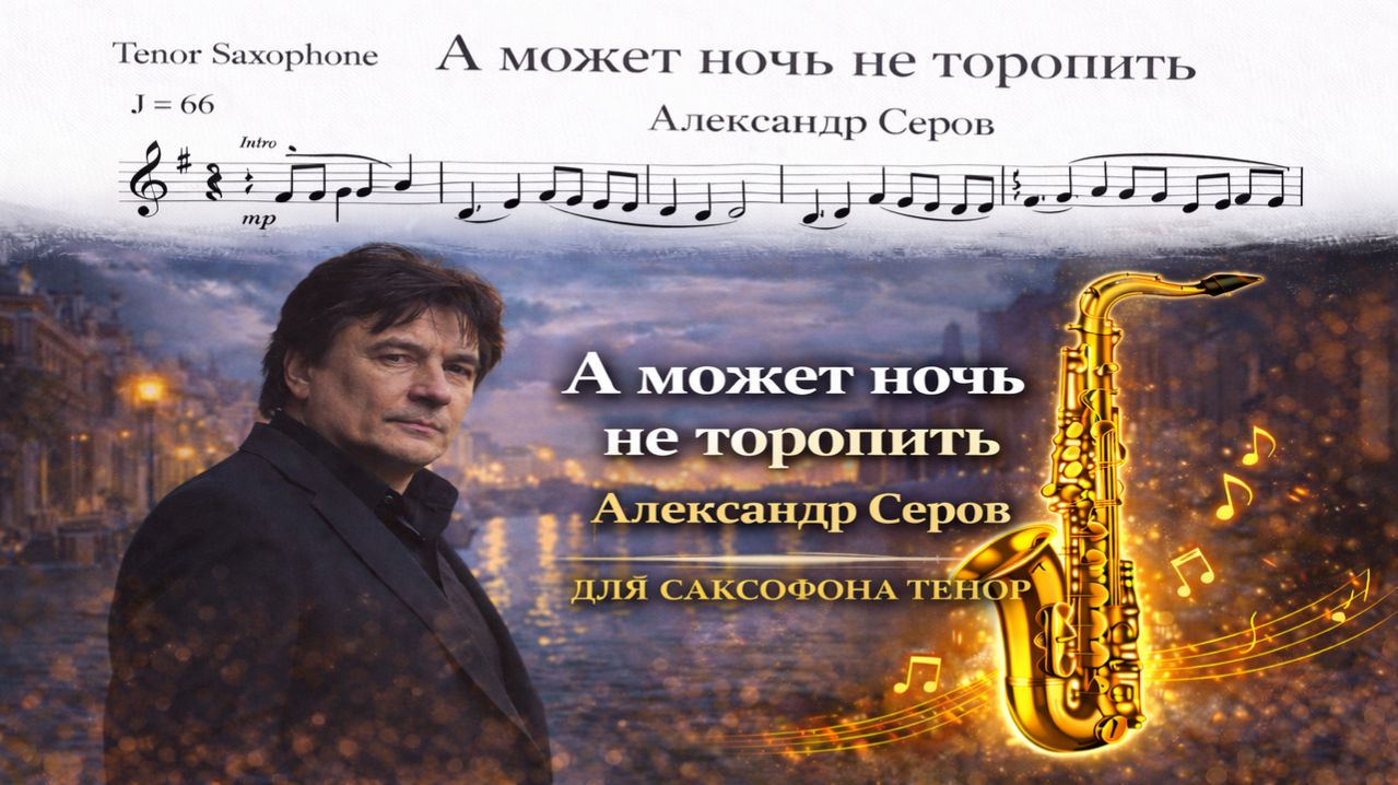 🎷 Sax Tenor — А может ночь не торопить | Видеоминус
