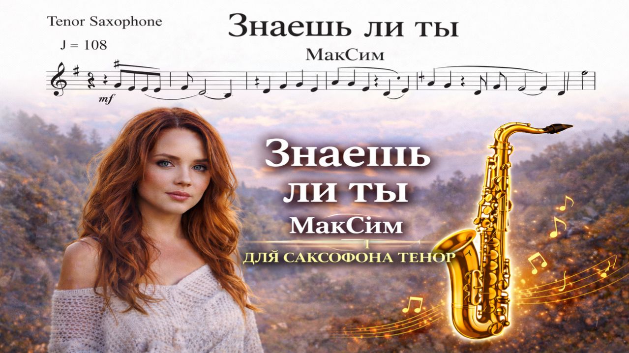 🎷 Sax Tenor — Знаешь ли ты (МакSим) | Видеоминус