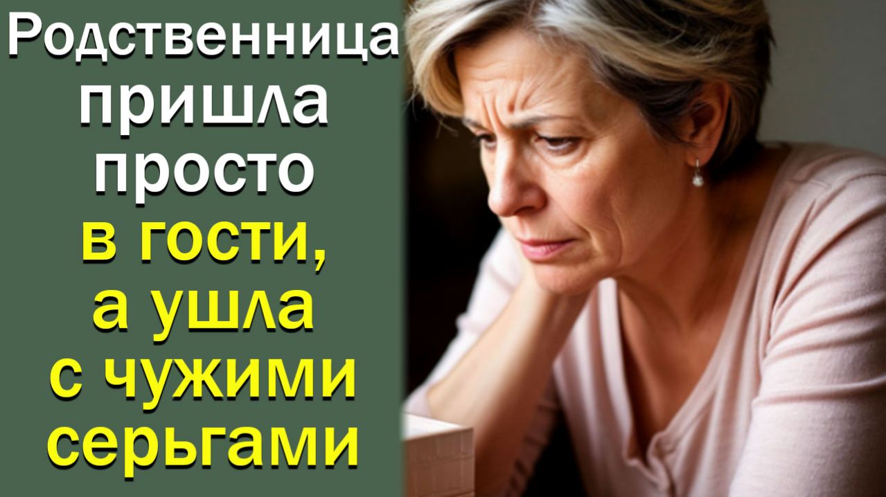 Родственница пришла “просто в гости, а ушла с чужими серьгами