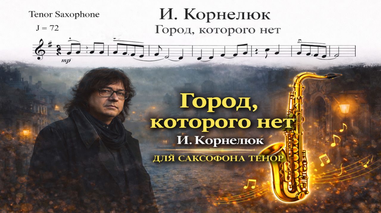 🎷 Sax Tenor — Город, которого нет (Игорь Корнелюк) | Видеоминус