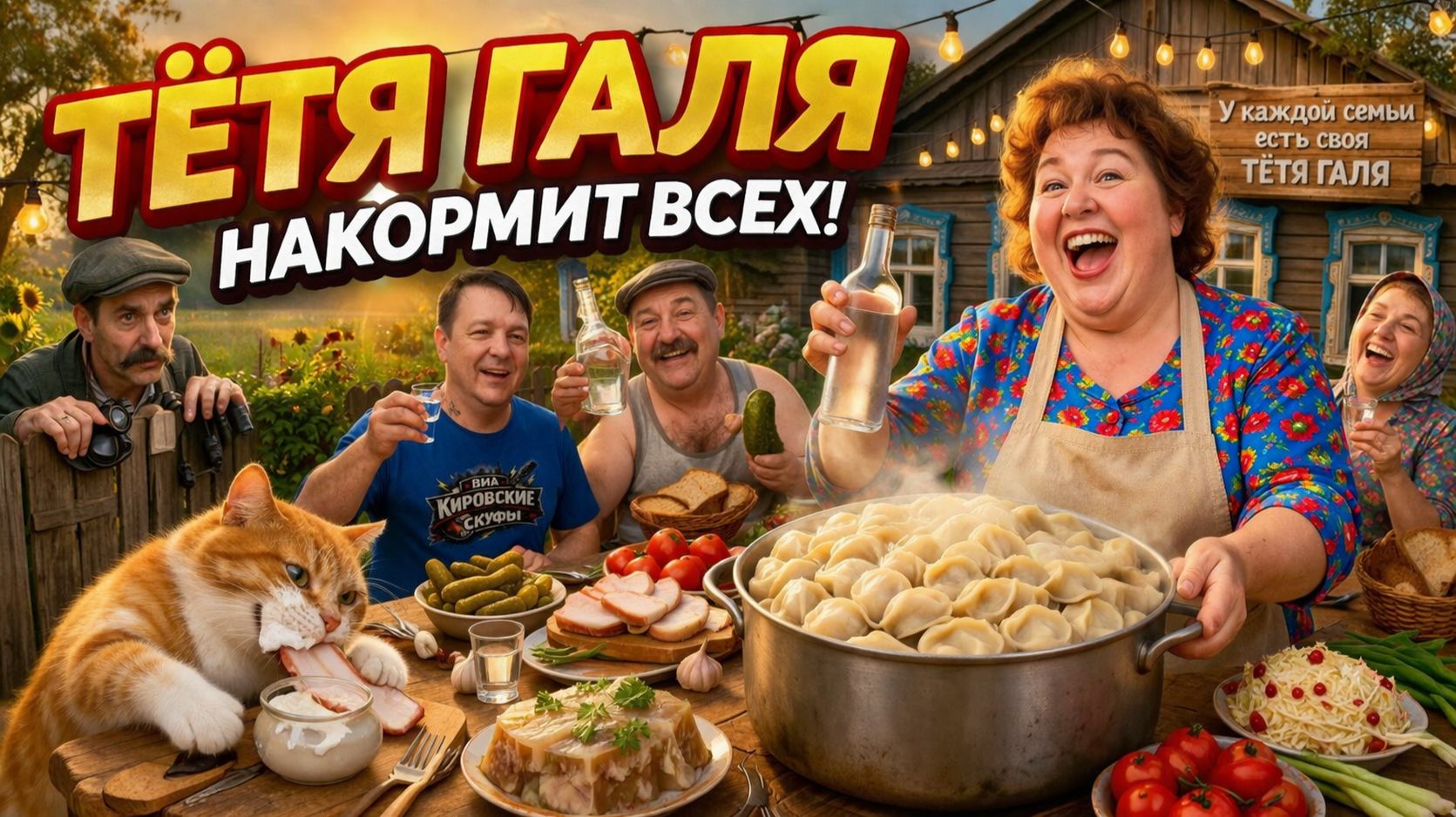 ТЁТЯ ГАЛЯ НАКОРМИТ ВСЕХ! 😂 Деревенский хит 2026 | ВИА Кировские скуфы