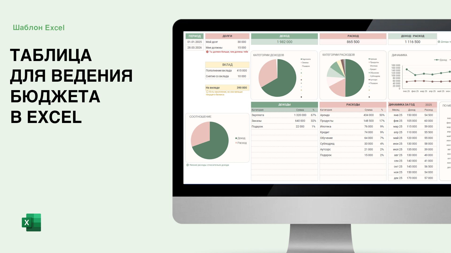 Учет расходов эксель