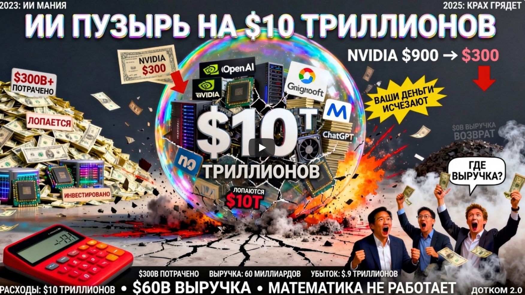 Почему ИСКУССТВЕННЫЙ ИНТЕЛЛЕКТ это величайшая афера века на 10 ТРИЛЛИОНОВ