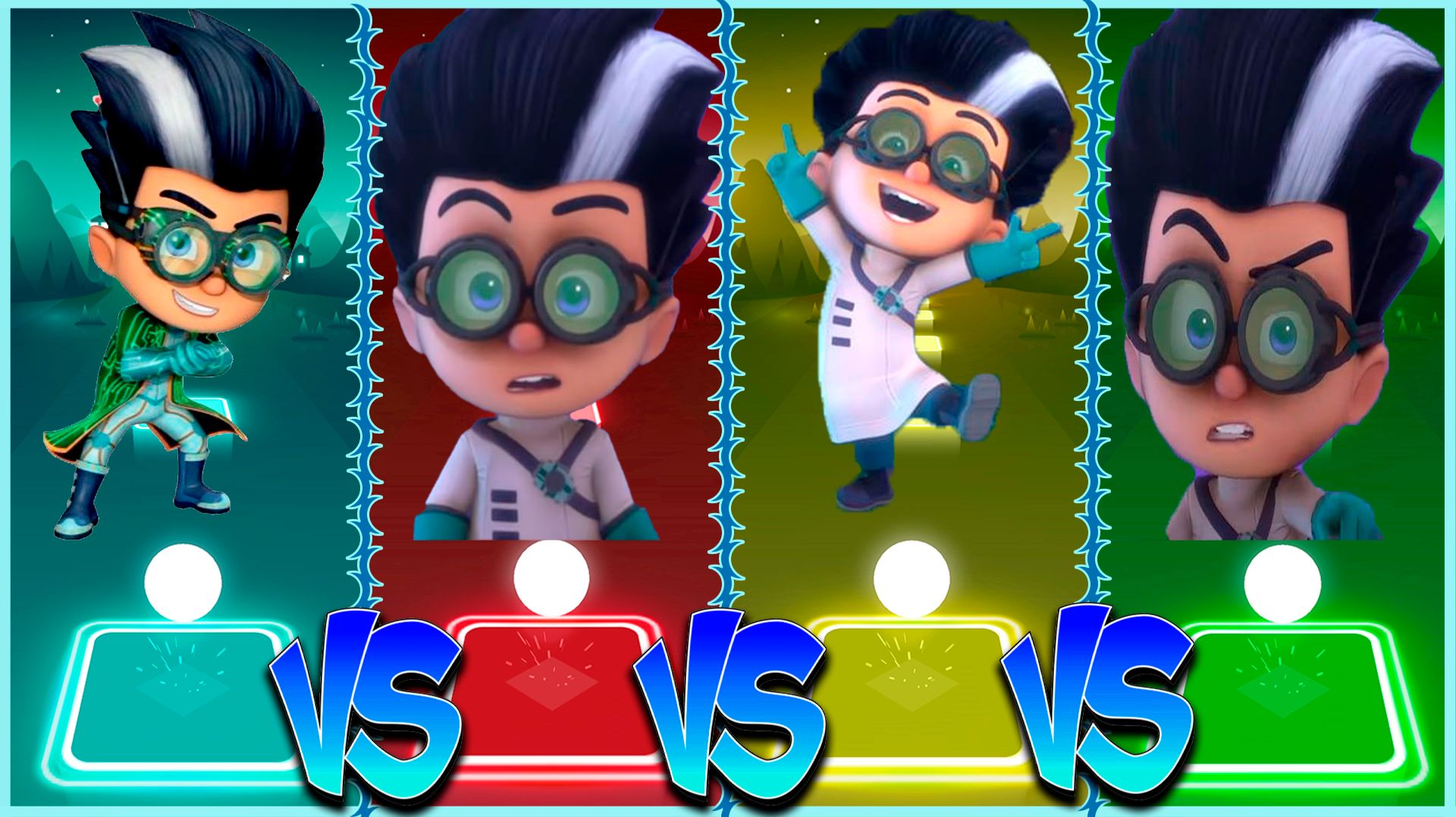 Герои в масках ⚡️ Coffin Dance в Tiles Hop lvl 26 - Мультик PJ Masks