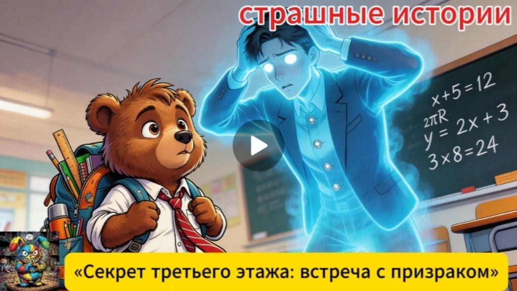 страшная история  с призраком в школе. мультики. видео.
