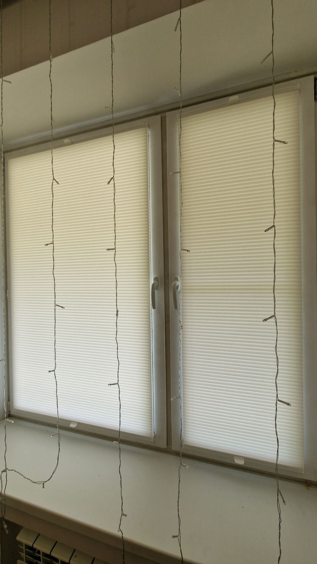 Ткань Капри белый. Гофре.  Шторы плиссе ВВ21