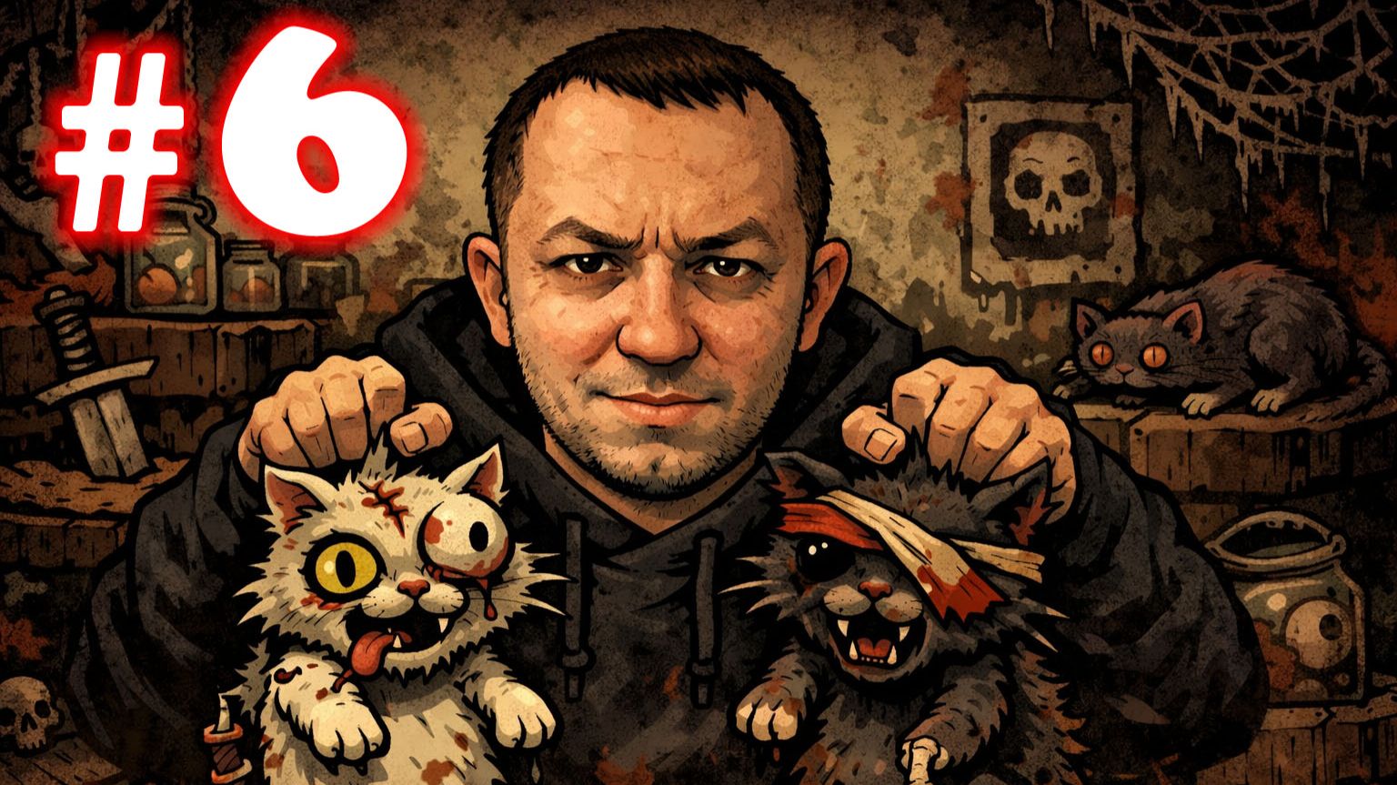 Mewgenics прохождение №6 | Отнес Квестовый Хрящь в пещеру | Что-то слабые коты нынче |