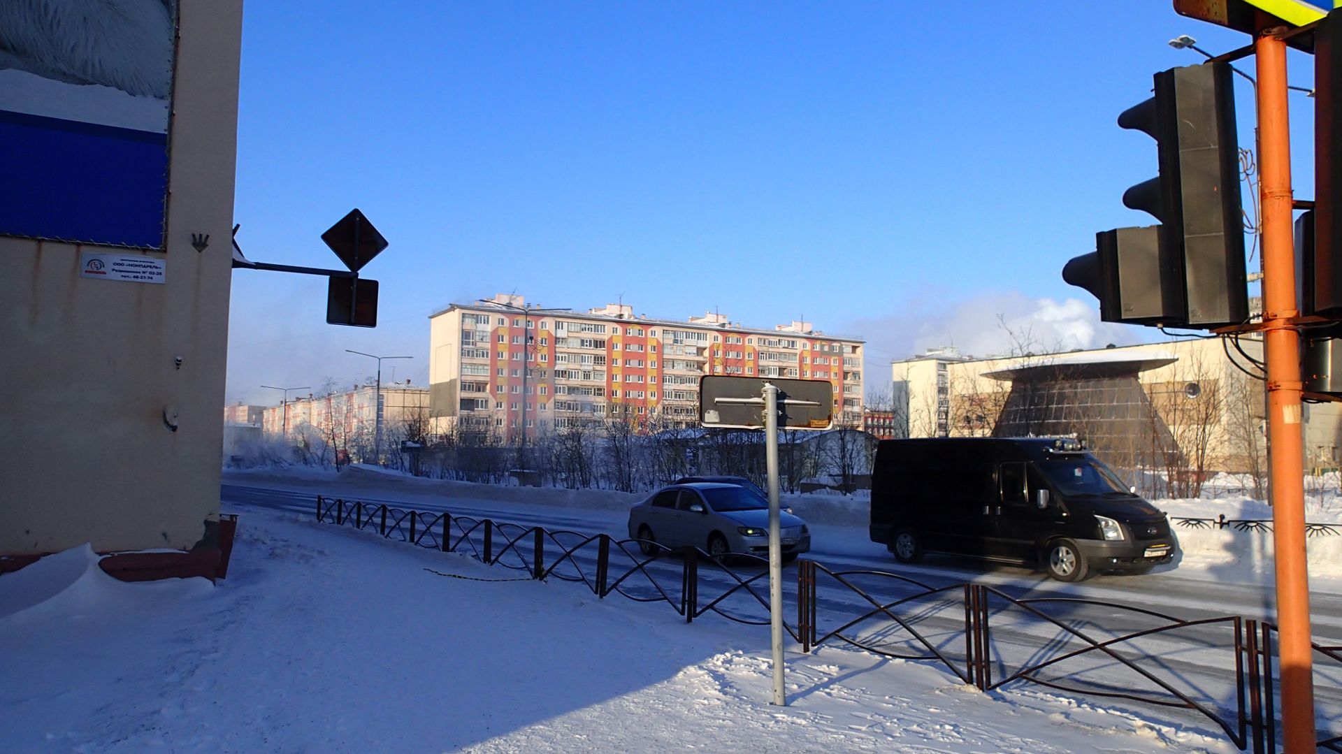 2026.03.21. Норильск. Утро и  мороз -35. Вторая декада марта в описании.