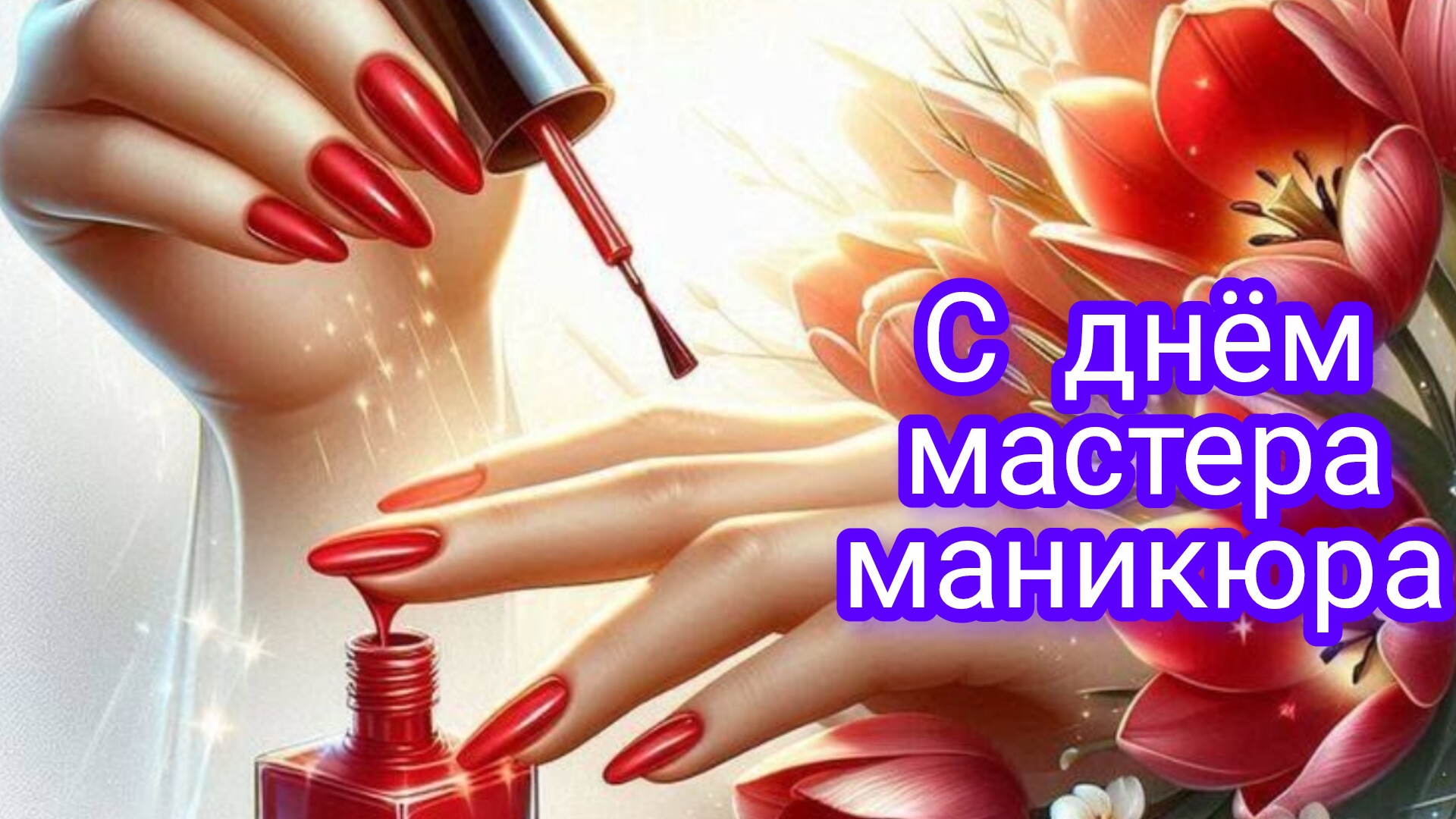 С днём мастера маникюра. Самая лучшая музыкальная открытка.