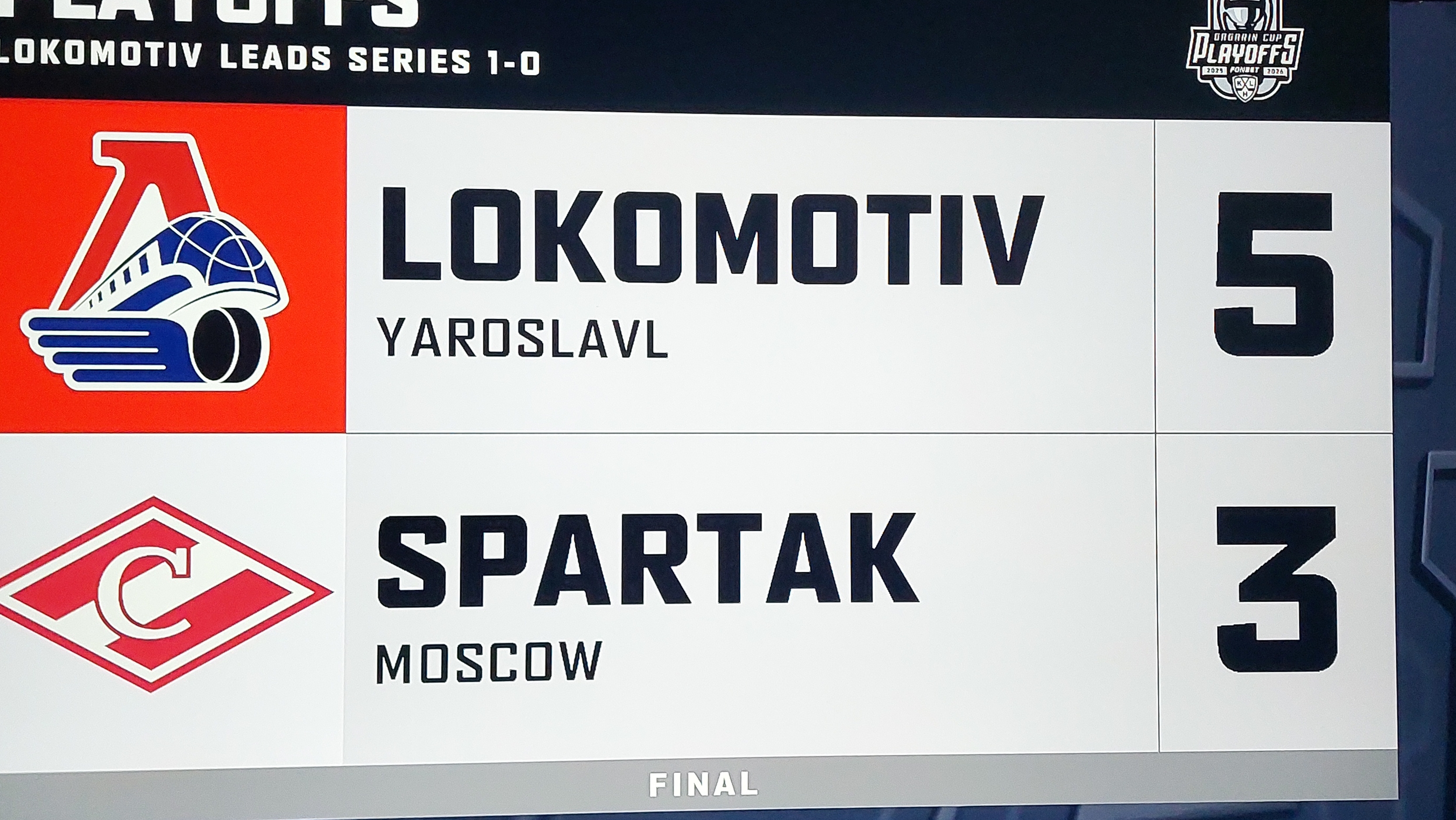 Хоккей.Кубок Гагарина Плей- офф 1/8 финала Локомотив - Спартак