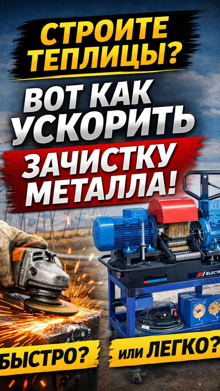 Строите теплицы? Вот как ускорить зачистку металла  #производство #сварка #станки