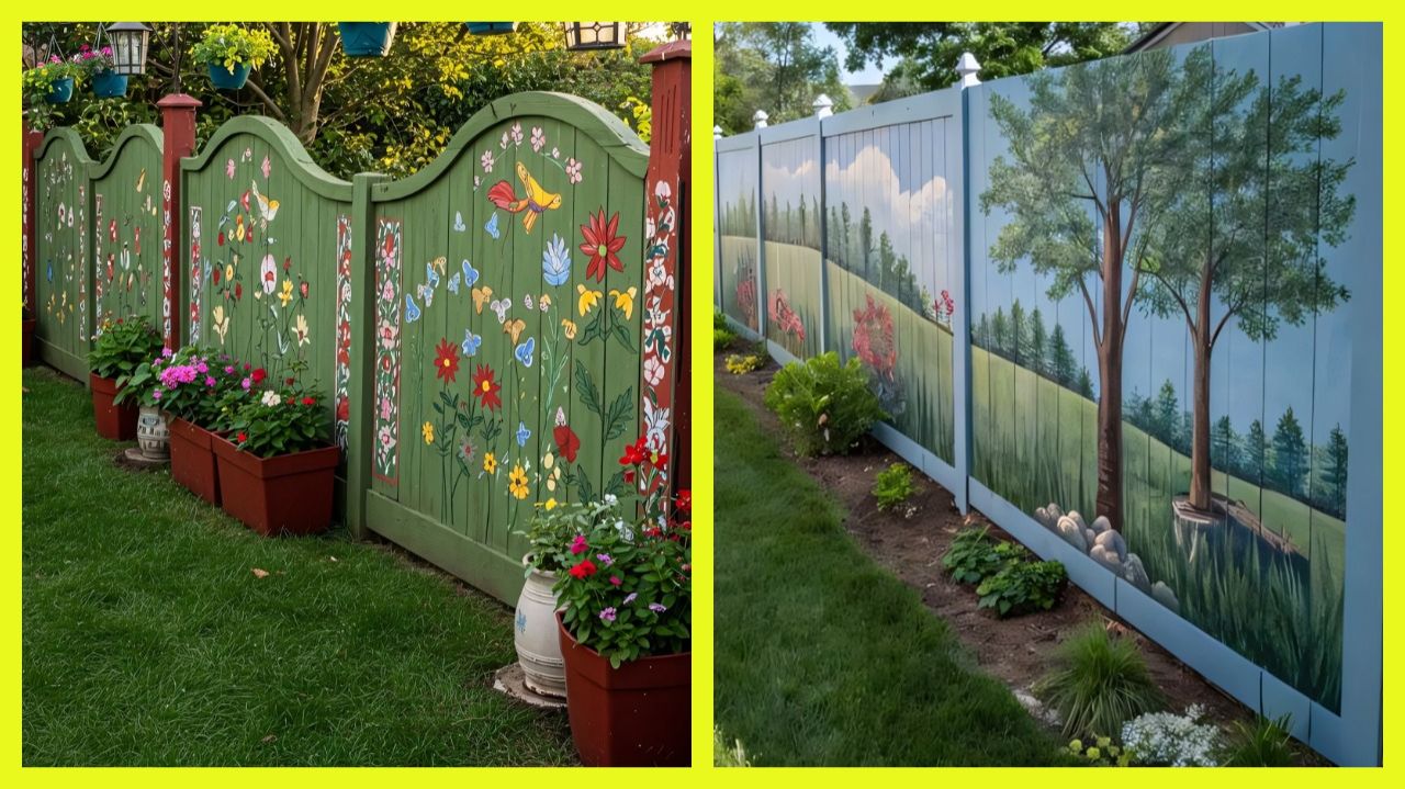Расписной забор — яркое преображение вашего участка 🎨