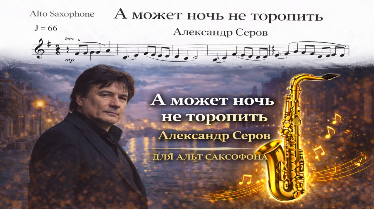 🎷 Sax Alto — А может ночь не торопить | Видеоминус
