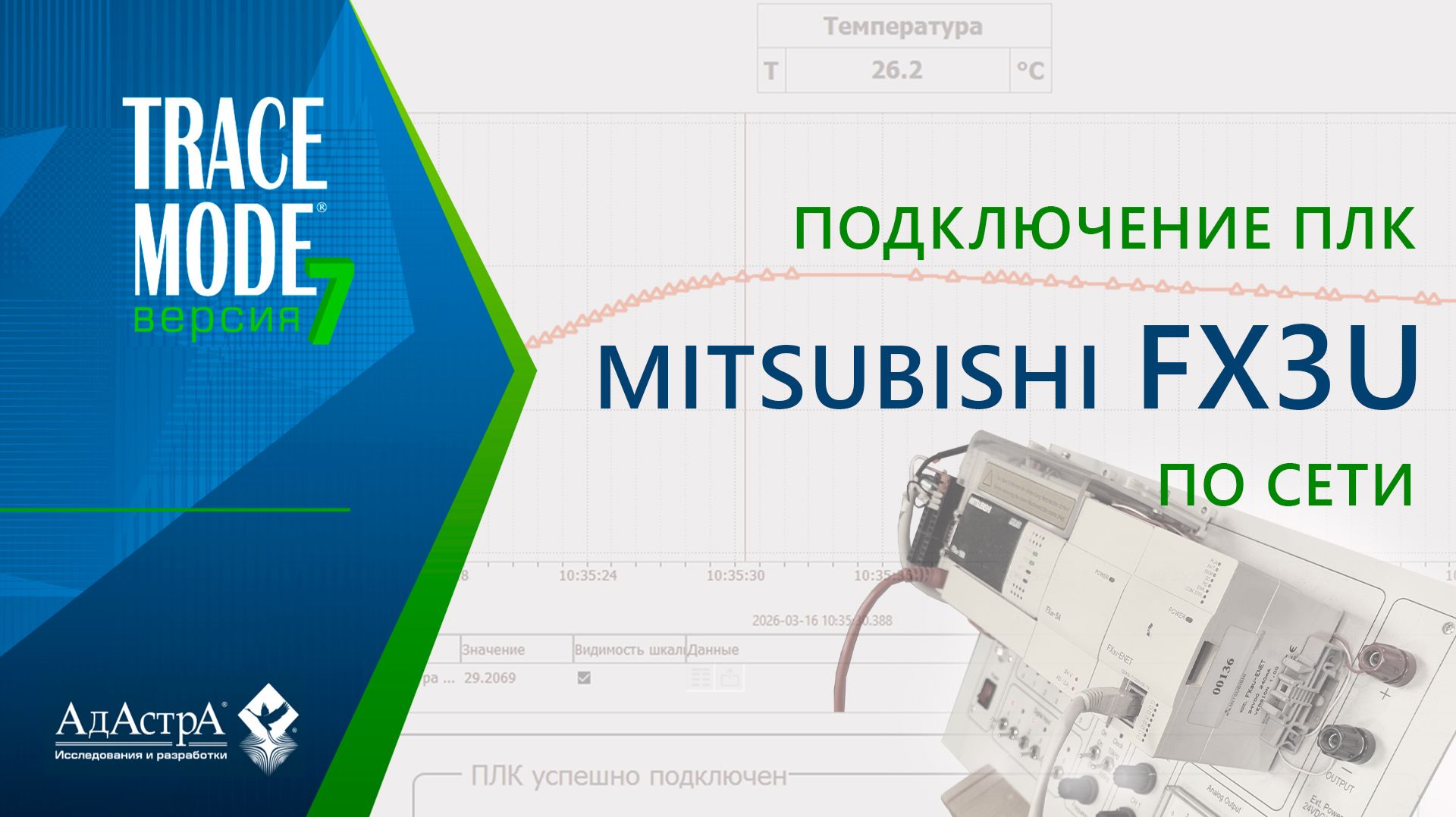 ПОДКЛЮЧЕНИЕ ПЛК MITSUBISHI MELSEC FX3U К SCADA TRACE MODE 7 : по сети