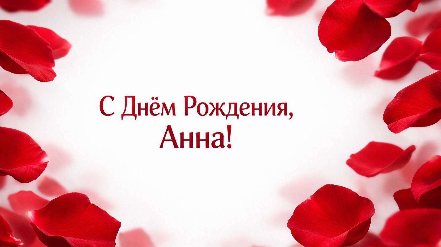 С Днём рождения Анна! Поздравление для Анны!(Лепестки Роз)