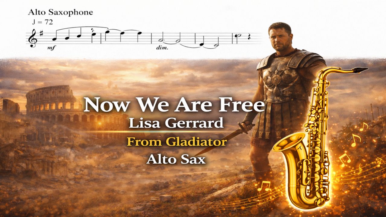 🎷 Sax Alto — Now We Are Free (Lisa Gerrard) | Gladiator | Видеоминус