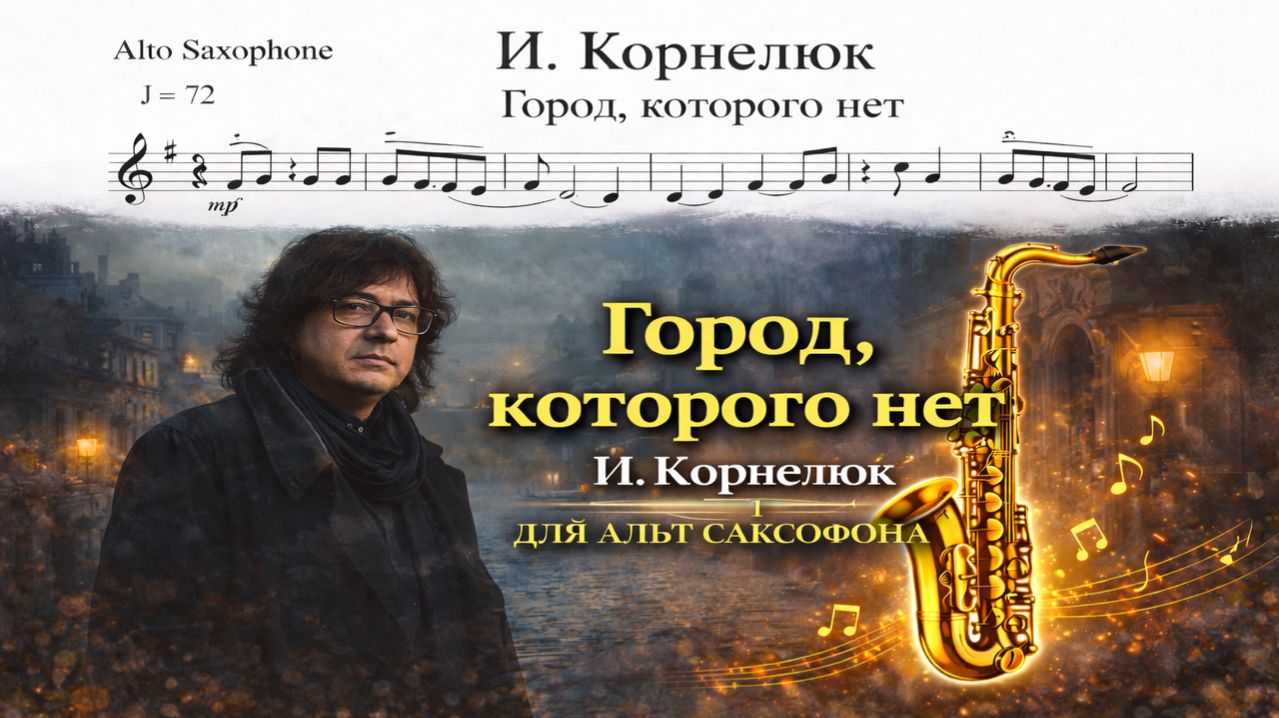 🎷 Sax Alto — Город, которого нет (Игорь Корнелюк) | Видеоминус