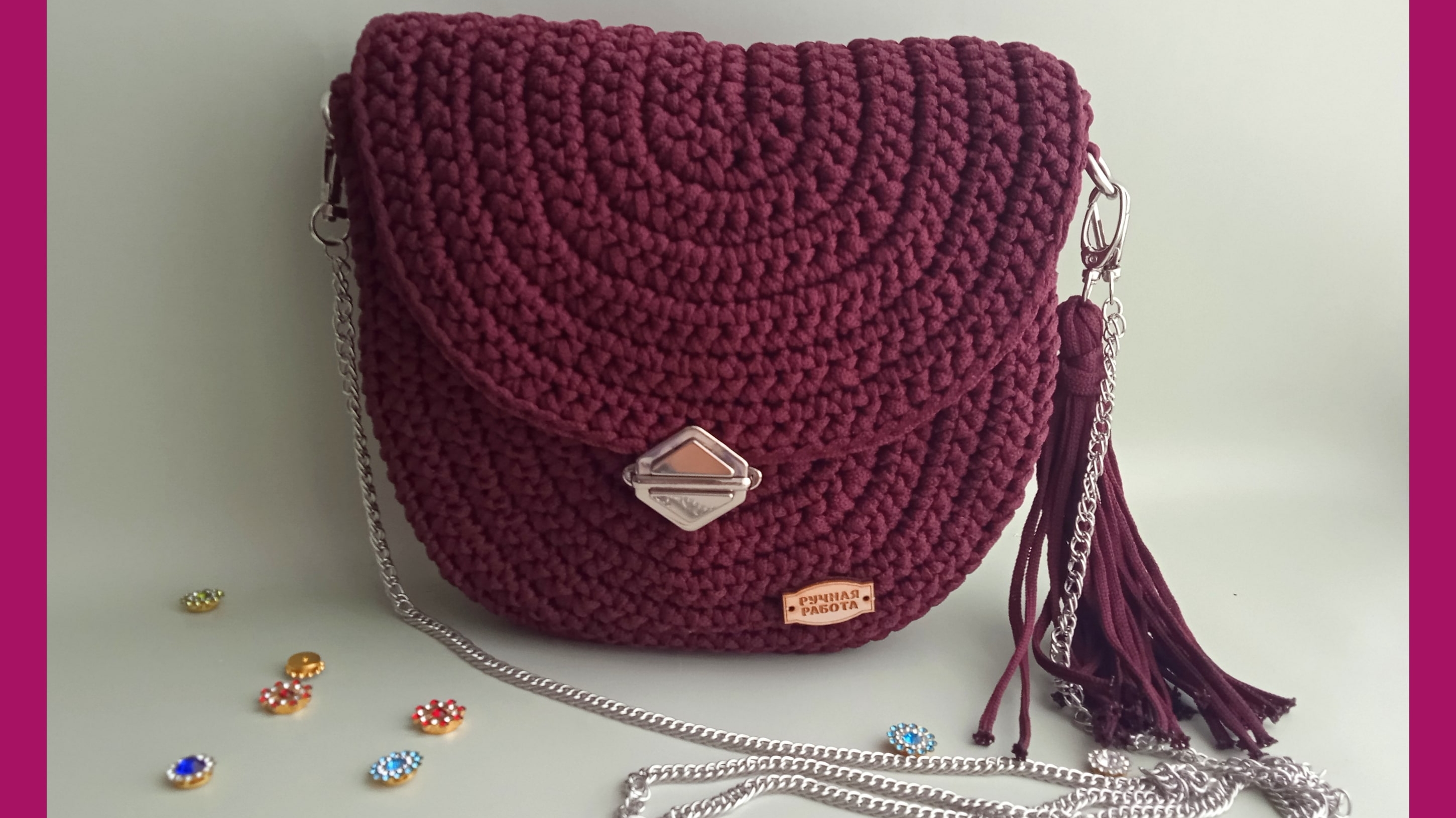 💞Сумка - клатч из полиэфирного шнура полный МК🥰