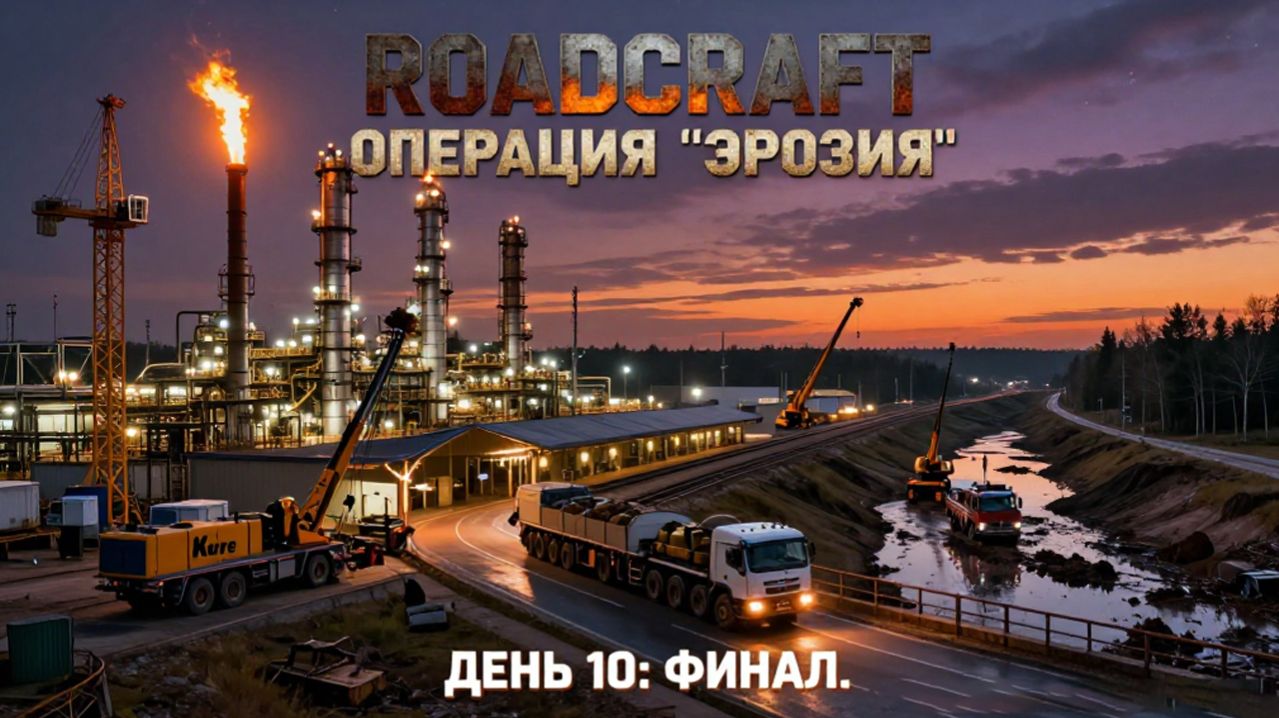 RoadCraft | Операция «Эрозия». День 10: Завод, дороги, три факела. Финал