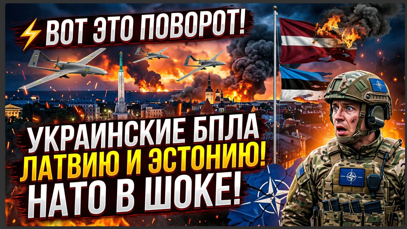 ⚡ВОТ ЭТО ПОВОРОТ! УРАИНСКИЕ БПЛА АТАКОВАЛИ ЛАТВИЮ И ЭСТОНИЮ! НАТО В ШОКЕ!