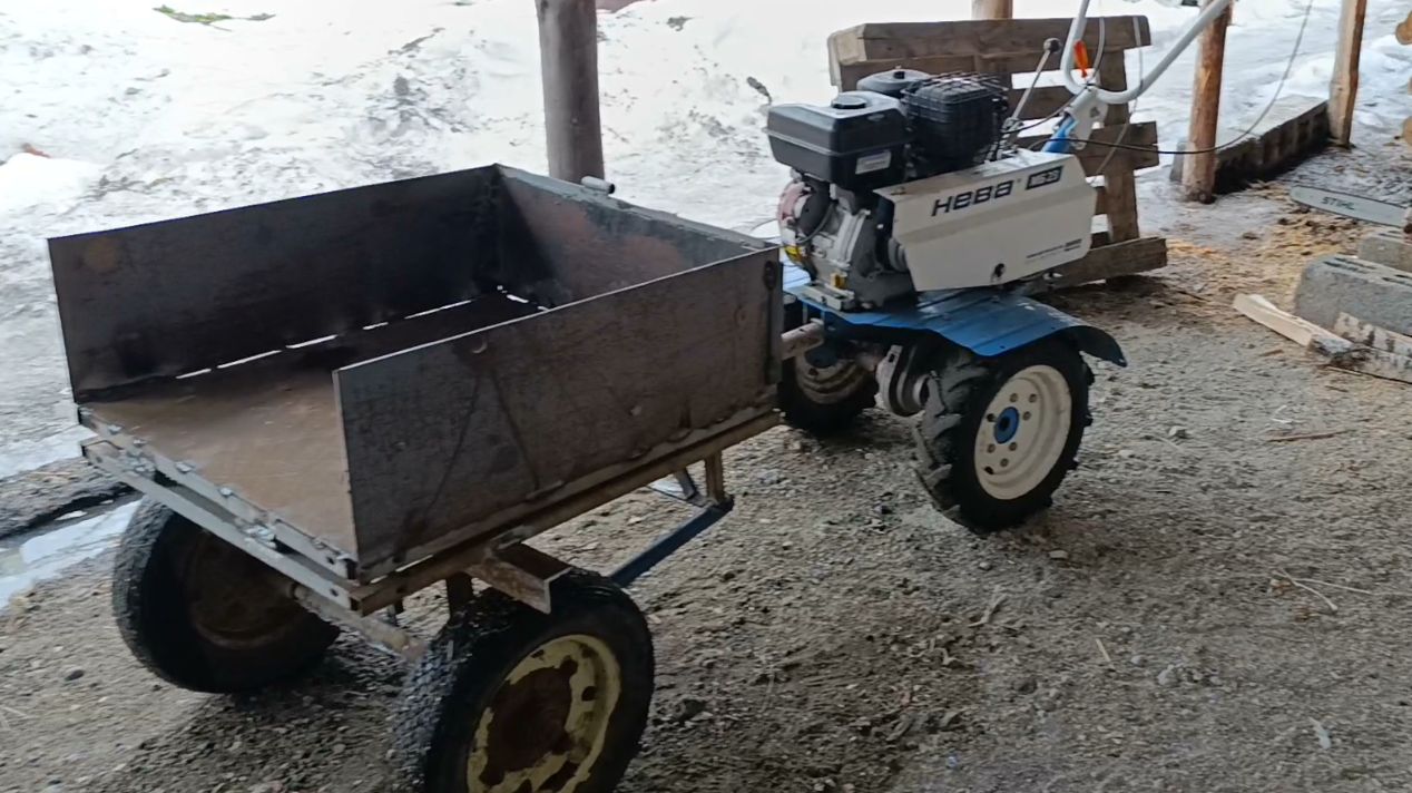 Самодельный прицеп-адаптер передний для мотоблока