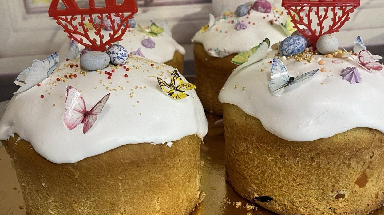 Пасхальные куличи.Замес в хлебопечке. Отличная глазурь без крошек.