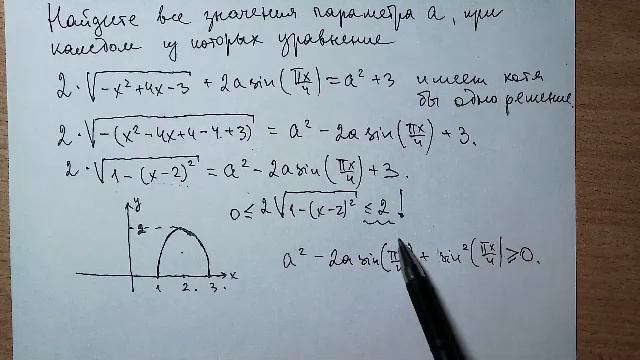 Задание №18 ЕГЭ. Уравнение с параметром на метод мажорант.