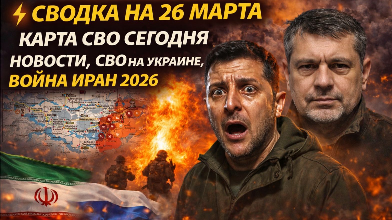 СВОДКА НА 26 МАРТА, КАРТА СВО СЕГОДНЯ, НОВОСТИ , СВО НА УКРАИНЕ, ВОЙНА ИРАН 2026 ЮРИЙ ПОДОЛЯКА
