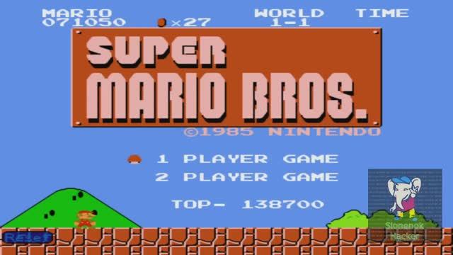 Слонёнок Хакер проходит сломанный Mario 1