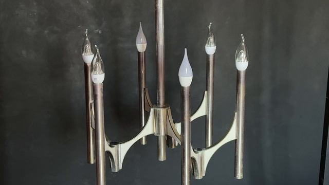 Винтажная люстра Sciolari со «свечами» (Италия, 1960-1970-е гг.)