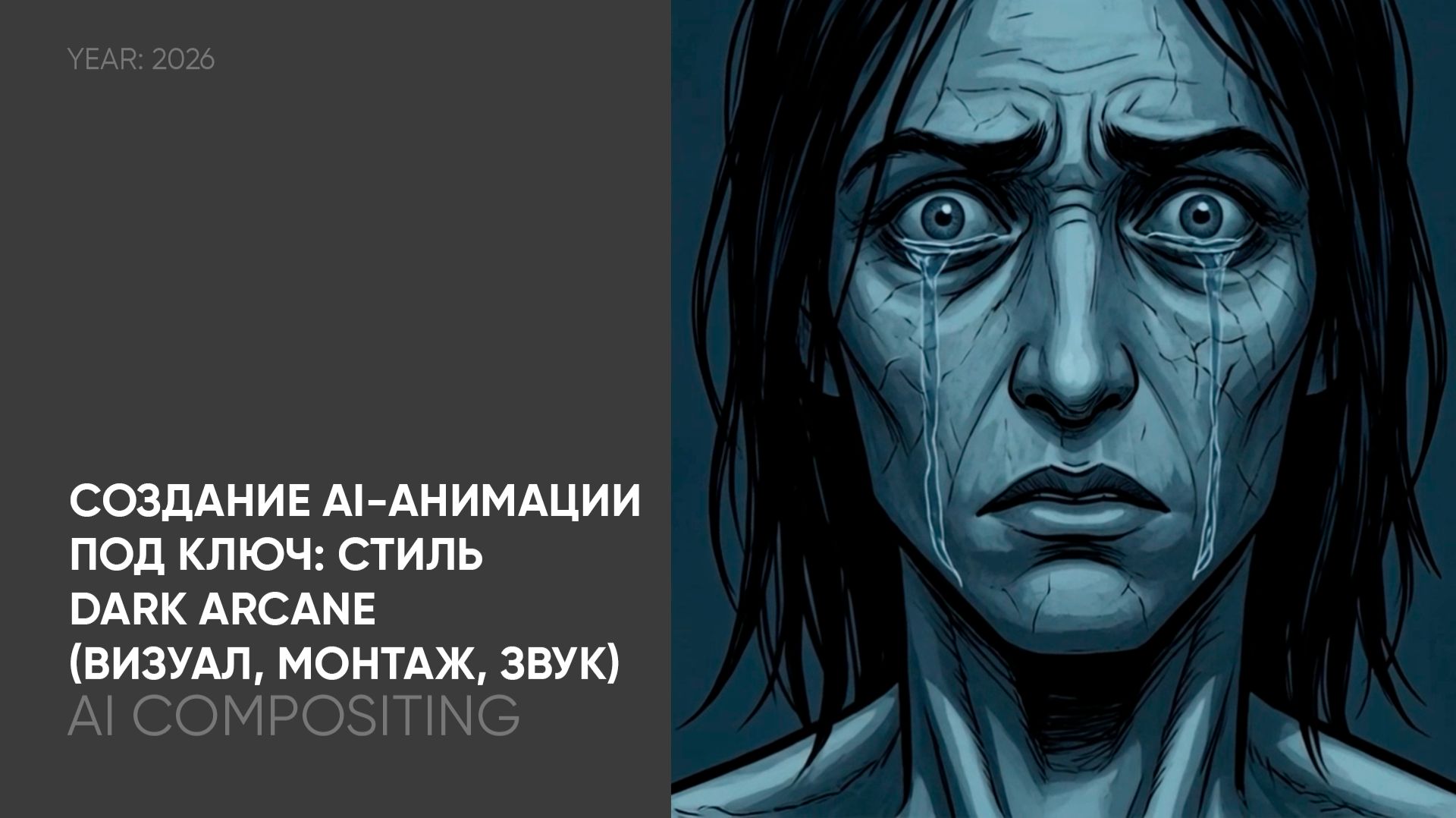 Создание AI-анимации под ключ: Стиль Dark Arcane (Визуал, Монтаж, Звук)