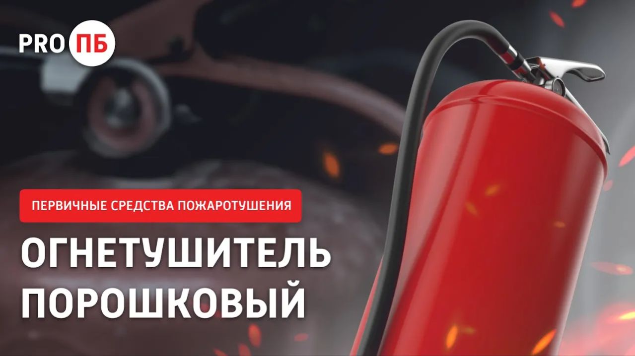 Первичные средства пожаротушения. Огнетушитель порошковый