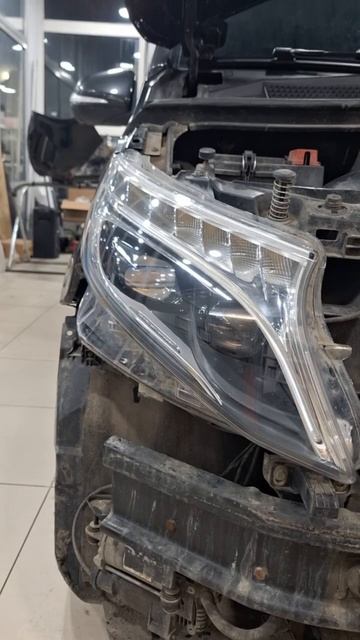 свет фар Mercedes V, w447 это дно! Заменили линзы фар, сделали свет лучше