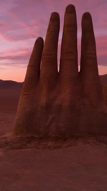 Рука пустыни — скульптура в пустыне Атакама