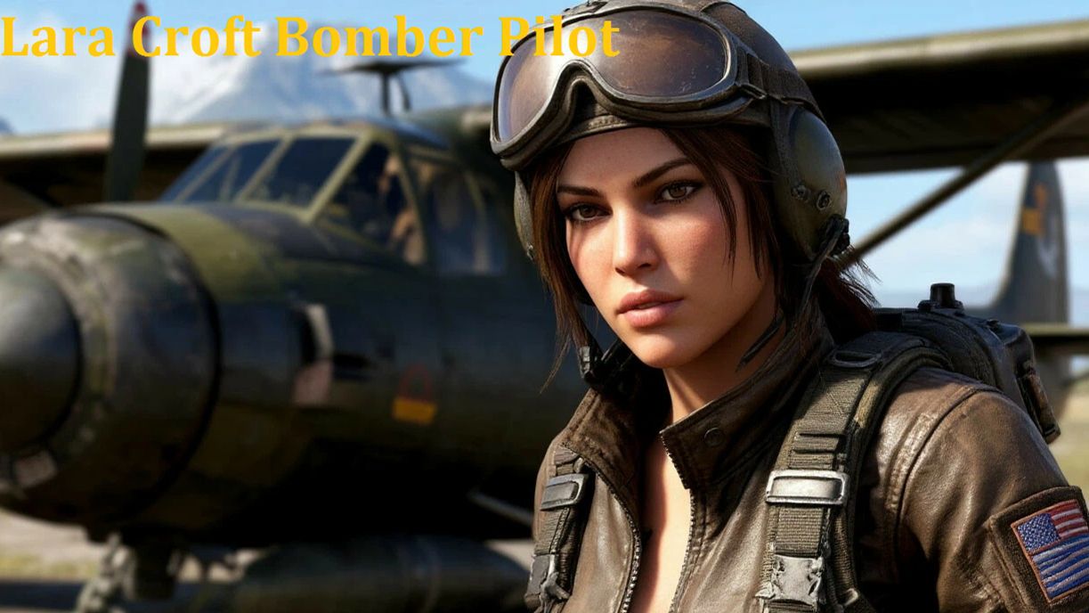 Lara Croft Bomber Pilot