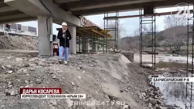 В Бахчисарайском районе движение по двум полосам моста через реку Альма запустят летом