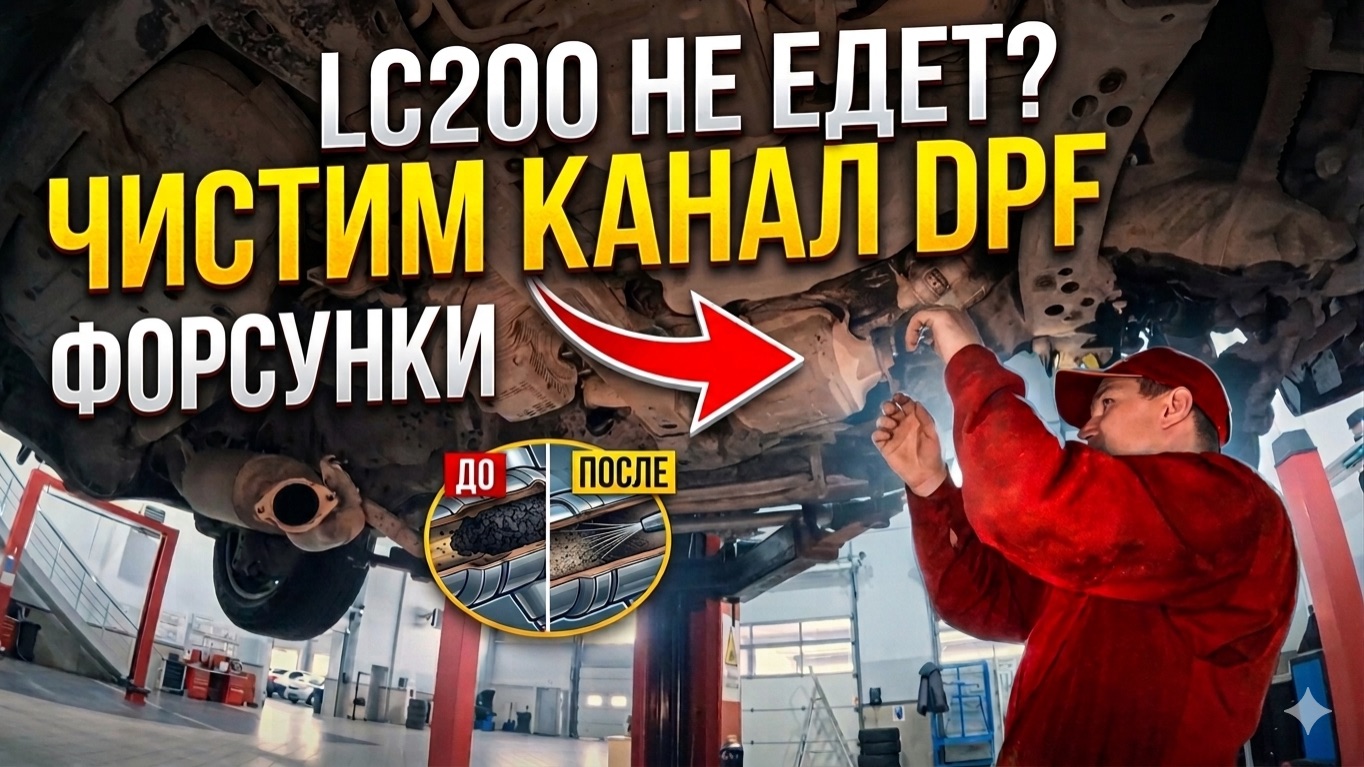 Чистка канала DPF форсунки LC200