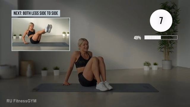 12 минут тренировки по протоколу Табата на укрепление мышц корпуса.