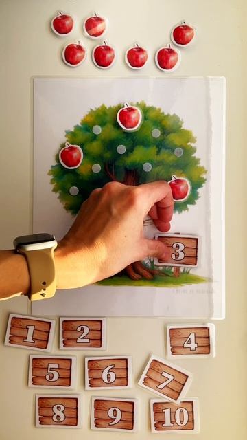 Развивающая игра на счет - Считаем яблочки