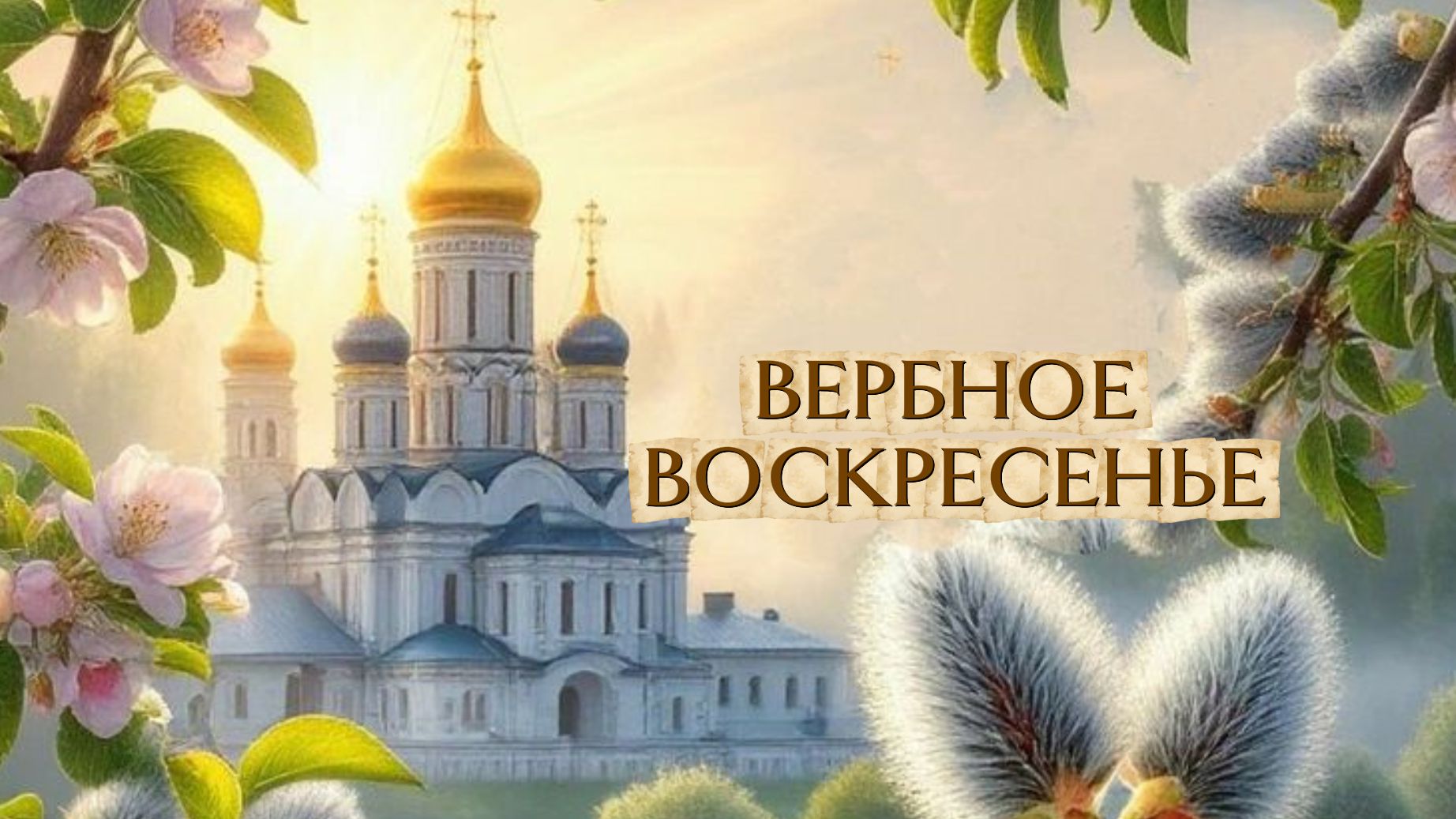 ВЕРБНОЕ ВОСКРЕСЕНЬЕ! Музыкальная открытка с теплыми поздравлениями! 🌿✨