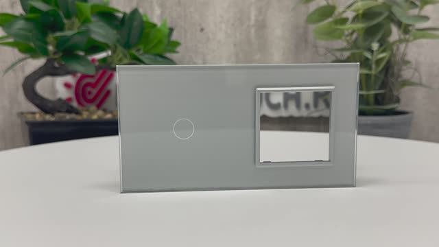Панель для сенсорного выключателя и розетки Livolo, цвет серебристый, BB-C7-C1/SR-20