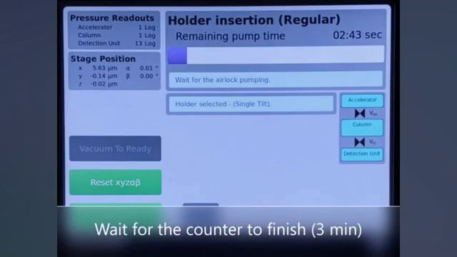 как установить сеточку в электронный микроскоп sample insertion .mp4