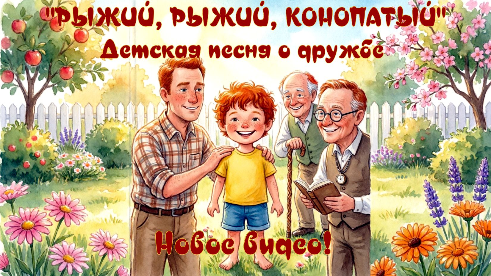 "РЫЖИЙ, РЫЖИЙ, КОНОПАТЫЙ" Веселая детская песенка на стихи С.МАРШАКА