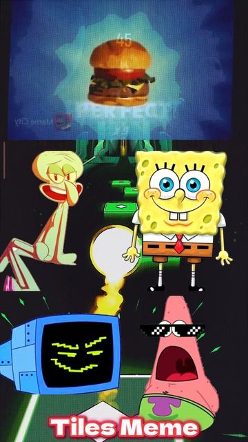 LVL№205 КТО ИЗ ГУБКИ БОБА КРУЧЕ? ⭐️ Coffin Dance ГУБКА БОБ | Tiles Hop