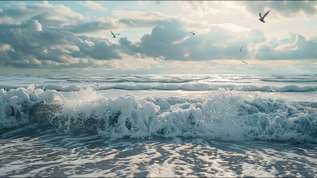 🌊 Шум волн, крики чаек и лёгкий ветер — 1 час спокойствия у моря