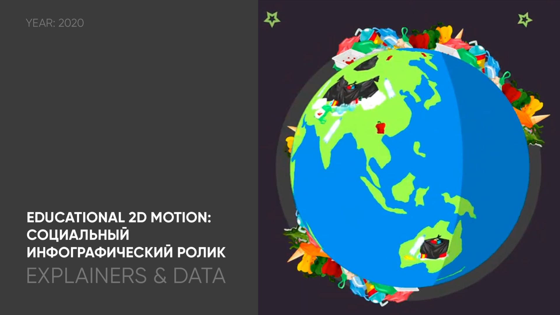 Educational 2D Motion: Социальный инфографический ролик