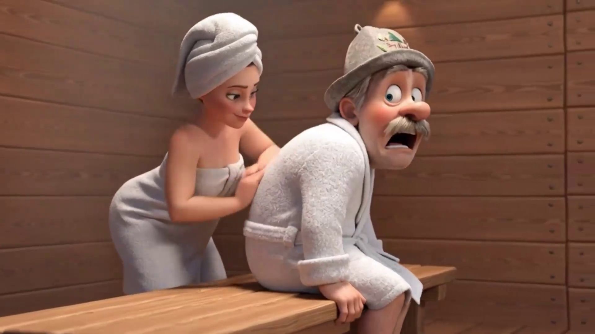 Дед Фёдор и женская баня [ai клип]