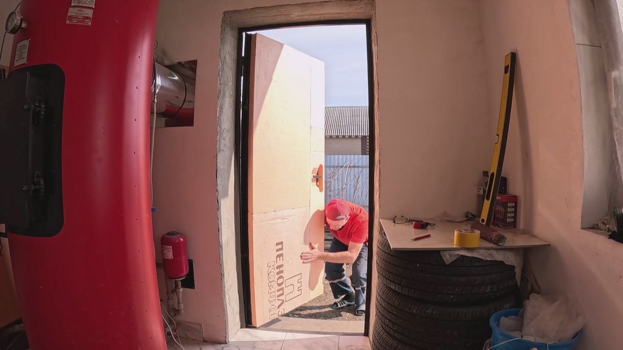 Сильное утепление парадной двери ПЕНОПЛЭКСОМ, не разбирая дверь