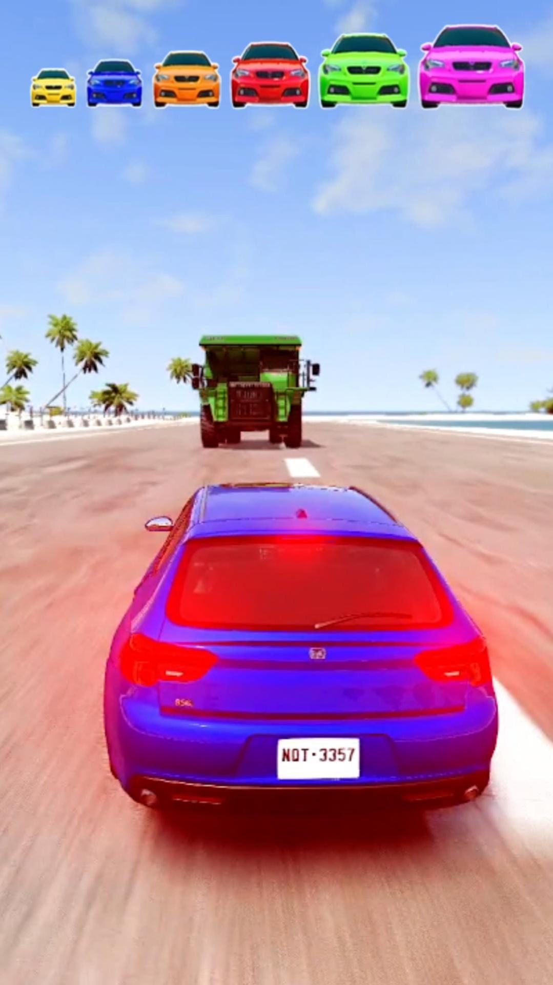 Какая цветом машина остановит грузовик?)